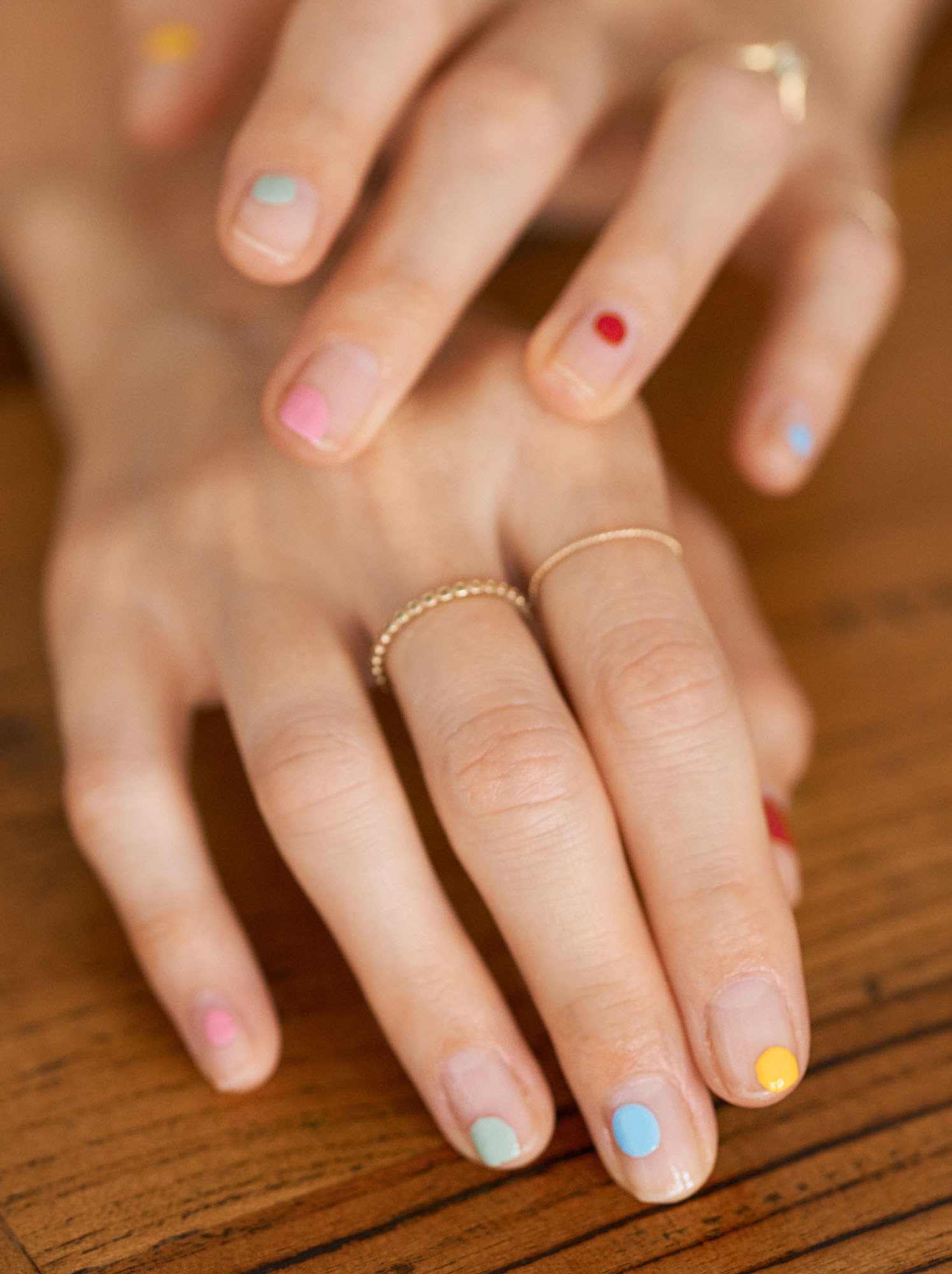 Nail Art: Multi Colored Stripes & Dots - BARE MINDS